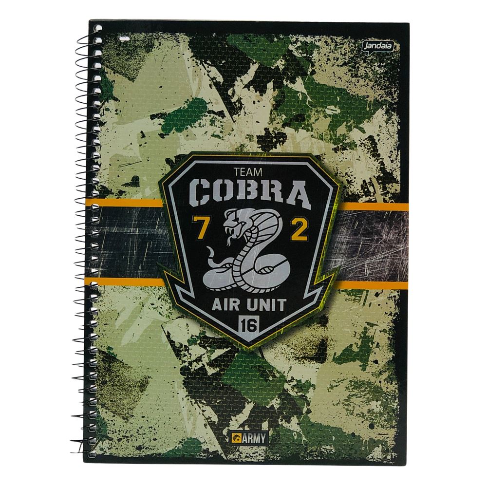 CADERNO CD MASK 1X1 80F ARMY 75659 | Iskisita Empresas